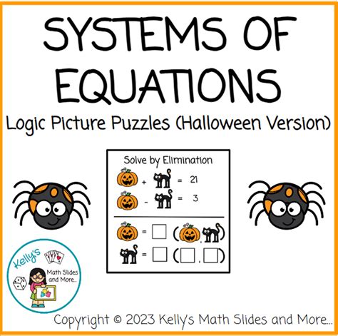 Halloween Systems Of Equations Logic Picture Puzzles Amped Up Learning