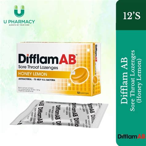 Difflam AB Sore Throat Lozenges S Orange Honey Lemon Blackcurrant EXP Shopee