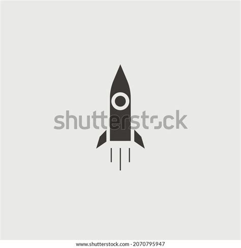 Rocket Spaceship Launch Vector Icon Stock Vector Royalty Free 2070795947 Shutterstock