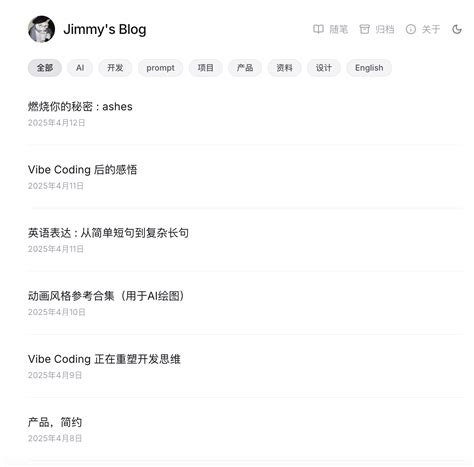 vibe coding了一个网站，设计优美 csdn博客