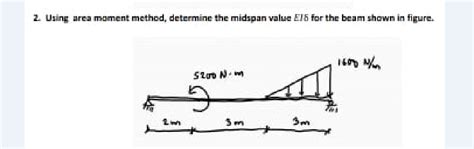 solved 2 using area moment method determine the midspan