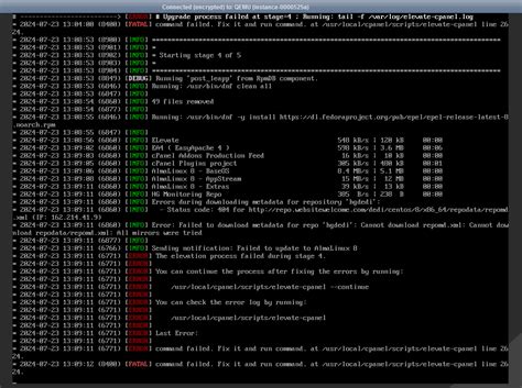 Elevate CentOS 7 To Almalinux 8 Failed At Stage 4 Resolved CPanel