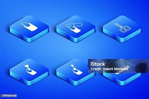 거짓 손톱 깨진 손톱 매니큐어 밀링 커터 파일 및 가위 아이콘을 설정합니다 벡터 0명에 대한 스톡 벡터 아트 및 기타 이미지