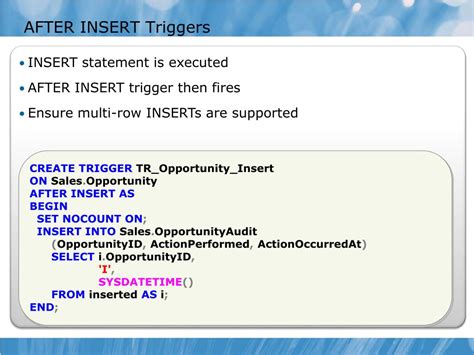 Ppt Module 15 Responding To Data Manipulation Via Triggers Powerpoint