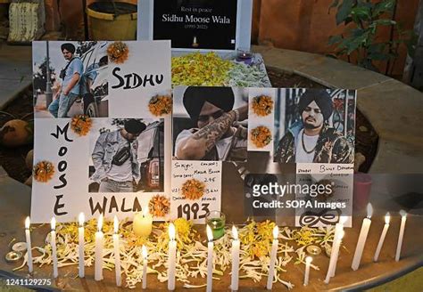A Poster With Photos Of Late Indian Singer Shubhdeep Singh Sidhu News Photo Getty Images