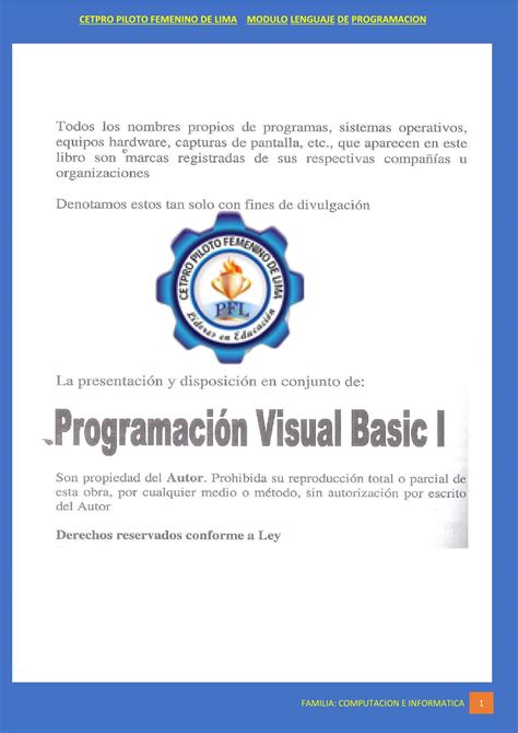 Lenguaje De Programacion Visual I Cetpropfl Página 1 55 Flip Pdf En Línea Pubhtml5