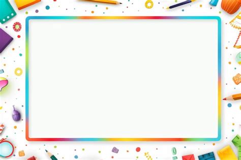 School Theme Borderline Background Premium Ai Generated Image