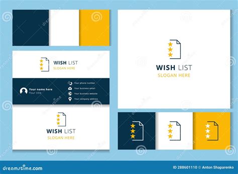 Wish List Logo Design With Editable Slogan Branding Book And Business