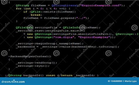 Scrolling C Coding On Black Background Stock Footage Video Of Display Executing
