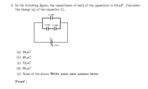 Solved In The Following Figure The Capacitance Of Each Chegg