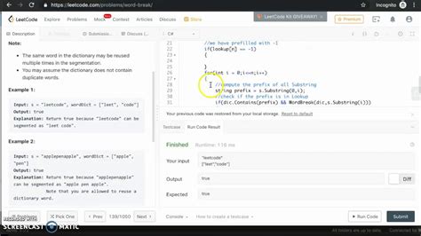 Leetcode Wordbreak Problem C Youtube