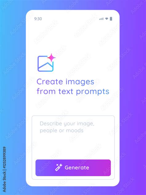 generative ai create image with artificial intelligence user interface application mobile