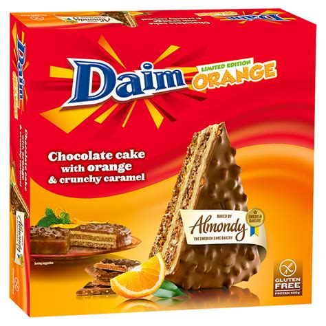 Daim Limited Edition Orange Chocolate Cake With Orange And Crunchy Caramel 400g Iceland Foods