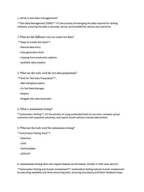 What Is Test Data Management Pdf Software Bug Automation