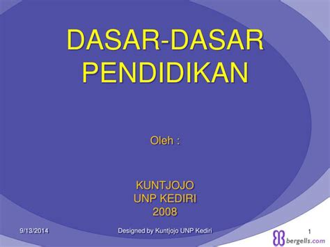 Ppt Dasar Dasar Pendidikan Powerpoint Presentation Free Download