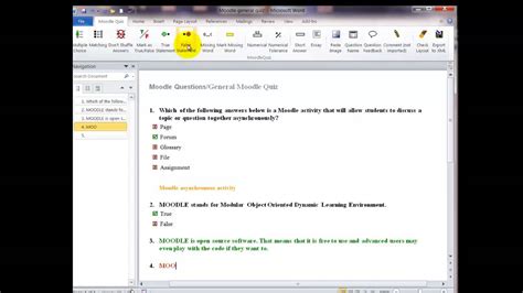 word quiz template v2 1 for moodle quiz question import youtube
