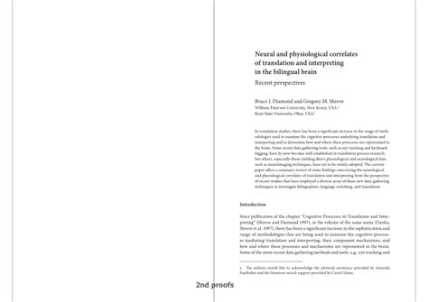 Pdf Neural And Physiological Correlates Of Translation And Interpreting In The Bilingual Brain