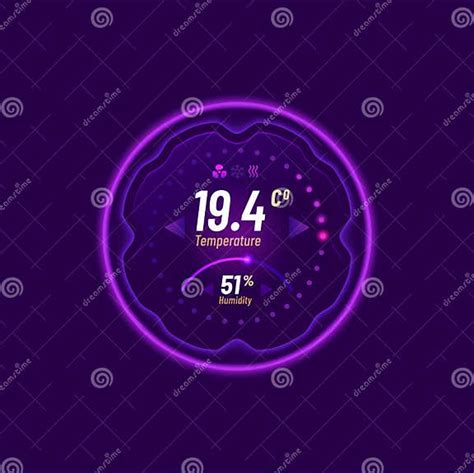 Thermostat Smart Thermometer Vector Control Dial Stock Vector Illustration Of Vector