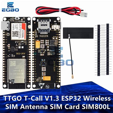 Ttgo T Call V13 Esp32 Wireless Module Sim Antenna Sim Card Sim800l Module And Gsmgprs Antenna