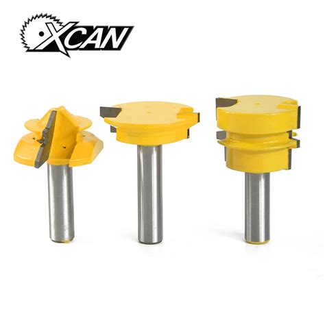 Xcan 3pc Jointing Router Bit Set 12 Shank Mitre Lock Jointer Drawer