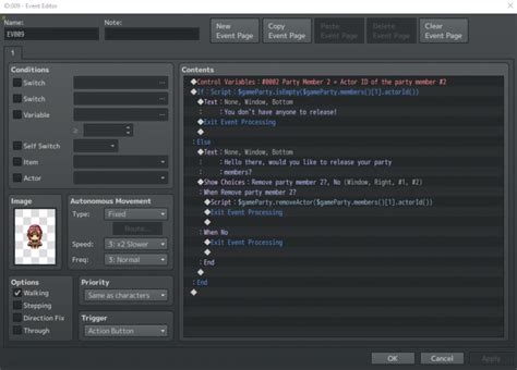 need help with event script interaction rpg maker forums