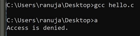 Mingw Access Is Denied Error When Getting User Input In C Stack