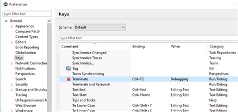 Keyboard Shortcuts What Is The Short Cut In Eclipse To Terminate Debuggingrunning Stack