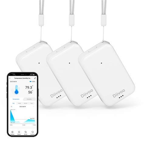 Buy Bluetooth Thermometer Hygrometer Pack Diivoo Smart Humidity Sensors Indoor Temperature