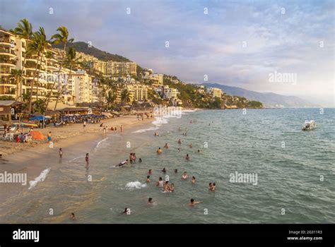 Hotels And Condos Along Playa Los Muertos Los Muertos Beach On Bay Of