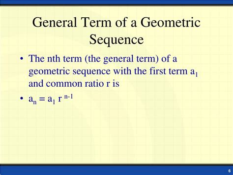 Ppt Geometric Sequences And Series Powerpoint Presentation Free