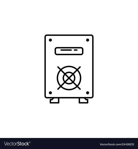 Server Icon Simple Element Concept Symbol Vector Image
