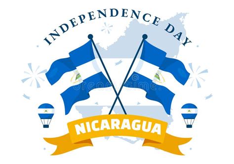 Ilustración Vectorial Del Día De La Independencia De Nicaragua El 15 De