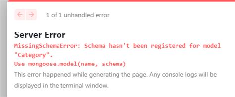 [solved] missingschemaerror schema hasn t been registered for model