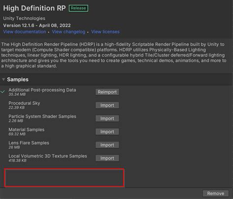 fullscreen shaders are missing from the high definition rp package
