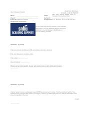 MOD Problem Set Docx Assignment Worksheet Nline Homework System Name Class Instructor