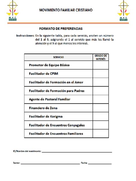 4 Formulario Preferencias 1c Mfc 2013 2016 Pdf Pdf