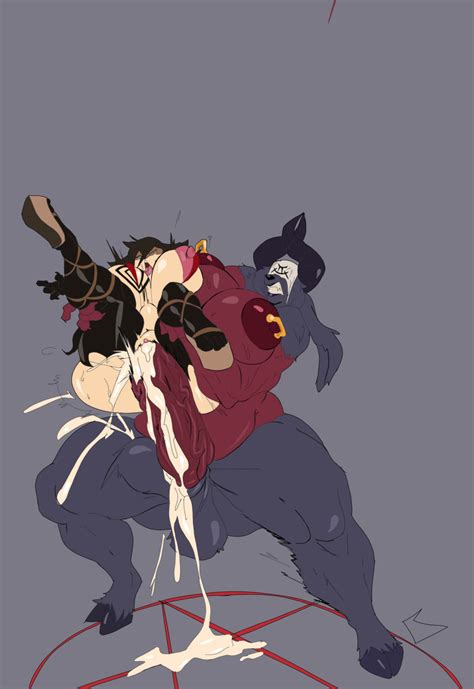 Rule 34 Anthro Bodily Fluids Bovid Breasts Caprine Caprine Demon Covered Eyes Cultist Cum Cum