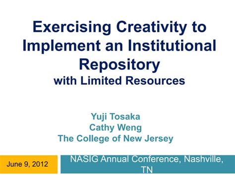 Exercising Creativity To Implement An Institutional Repository With