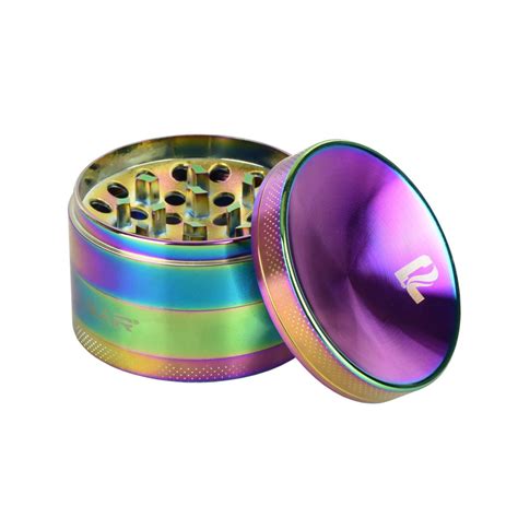 Pulsar Concave Rainbow Anodized Grinder Boom Headshop