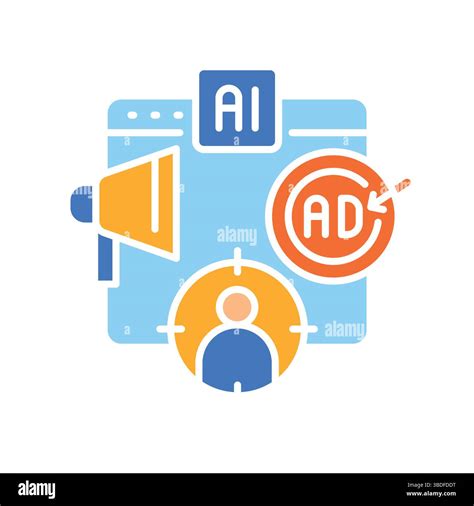 Smart Ad Targeting Color Flat Icon For Digital And Print Projects Minimal Clean Icons For Apps