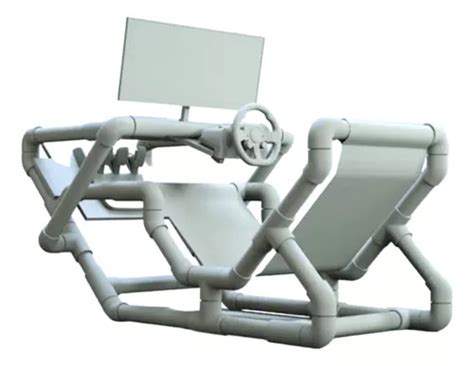 Projeto Cockpit Simulador F1 Pvc Suporte Volante Mercadolivre