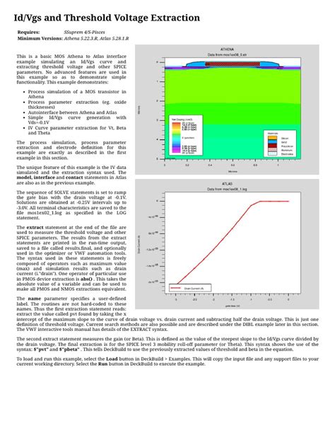 8 Id Vgs And Threshold Voltage Extraction Pdf Pdf Field Effect Transistor Mosfet