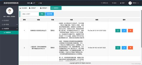 【课程设计 附源码】旅游信息管理系统 csdn博客
