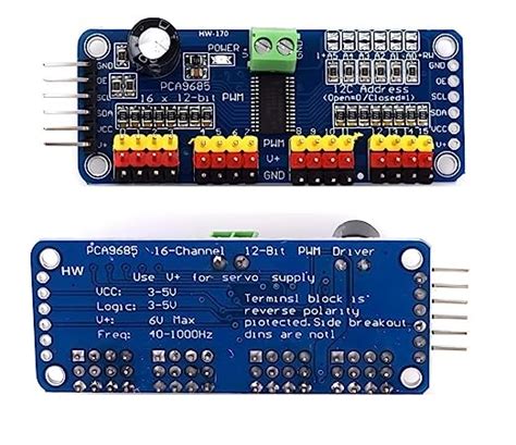 ماژول درایور سروو موتورpca9685 Pwm 12بیتی 16 کانال رابط Iic