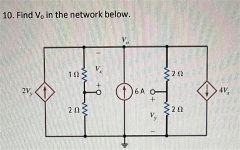 Solved Find V In The Network Below Chegg