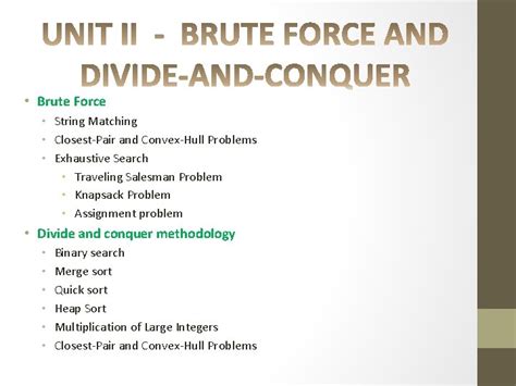 Brute Force String Matching Closestpair And Convexhull Problems