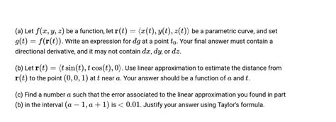 a let f w y 2 be a function let r t c t y t… solvedlib