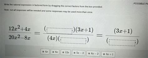 Solved Write the rational expression in factored form by | Chegg.com