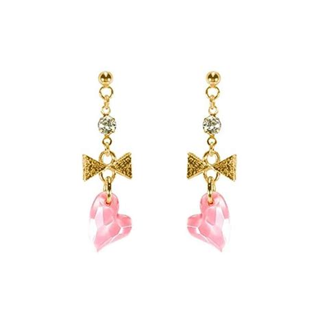 티몬 글로벌 홀세일 Cocostoria 금속 알레르기 대응 일제 하트 펄 가공 흔들리는 유리 스톤 리본 핑크 Hep Dvd음반굿즈