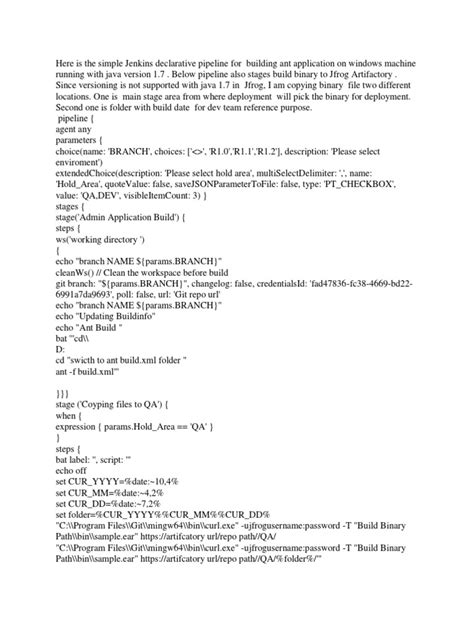 Jfrog Build Version With Java R1 7 Jenkins 1569634262 Pdf Computer